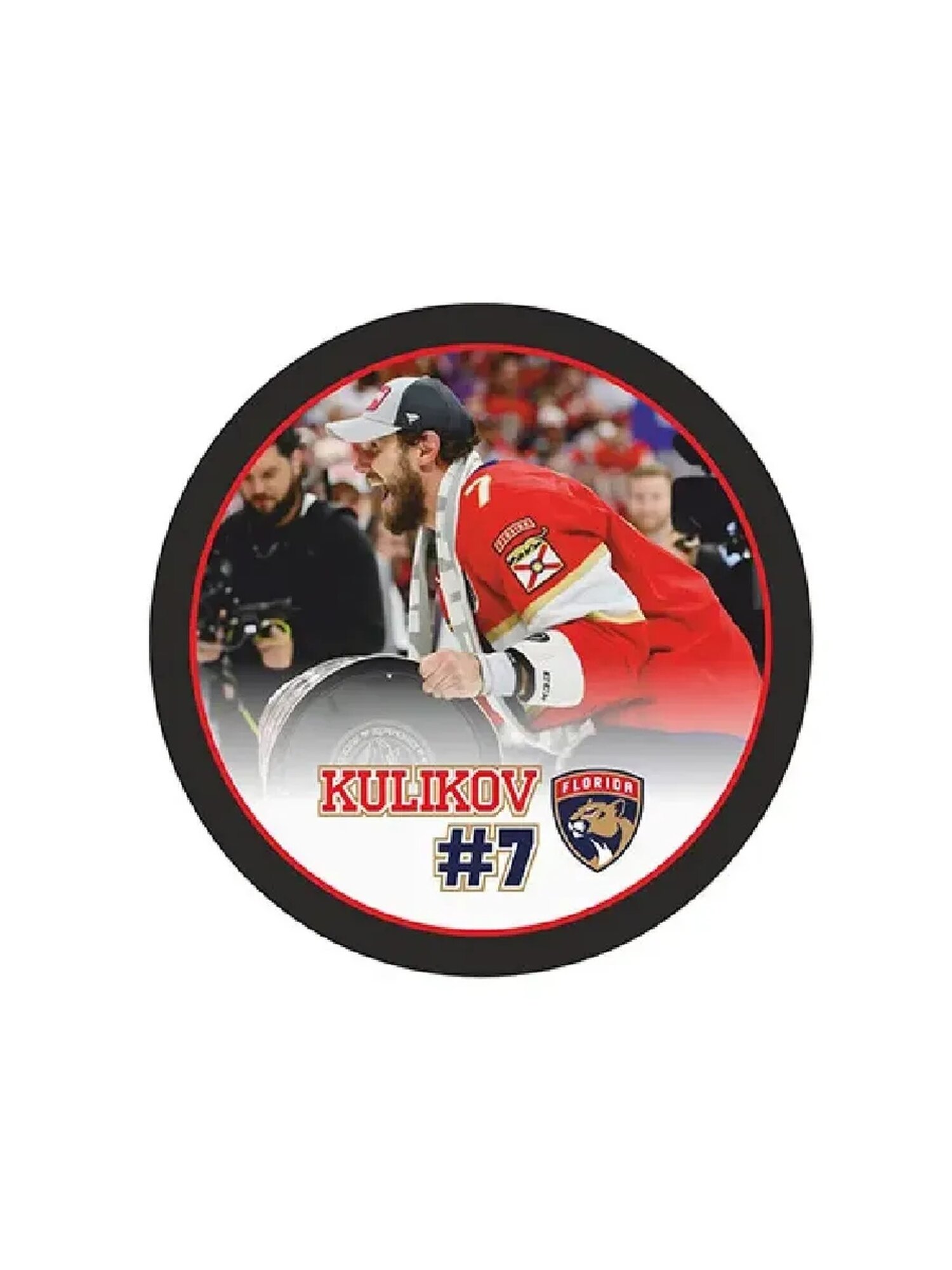 Шайба Sportfanat Игрок НХЛ KULIKOV Флорида №7 с Кубком Стэнли 2024