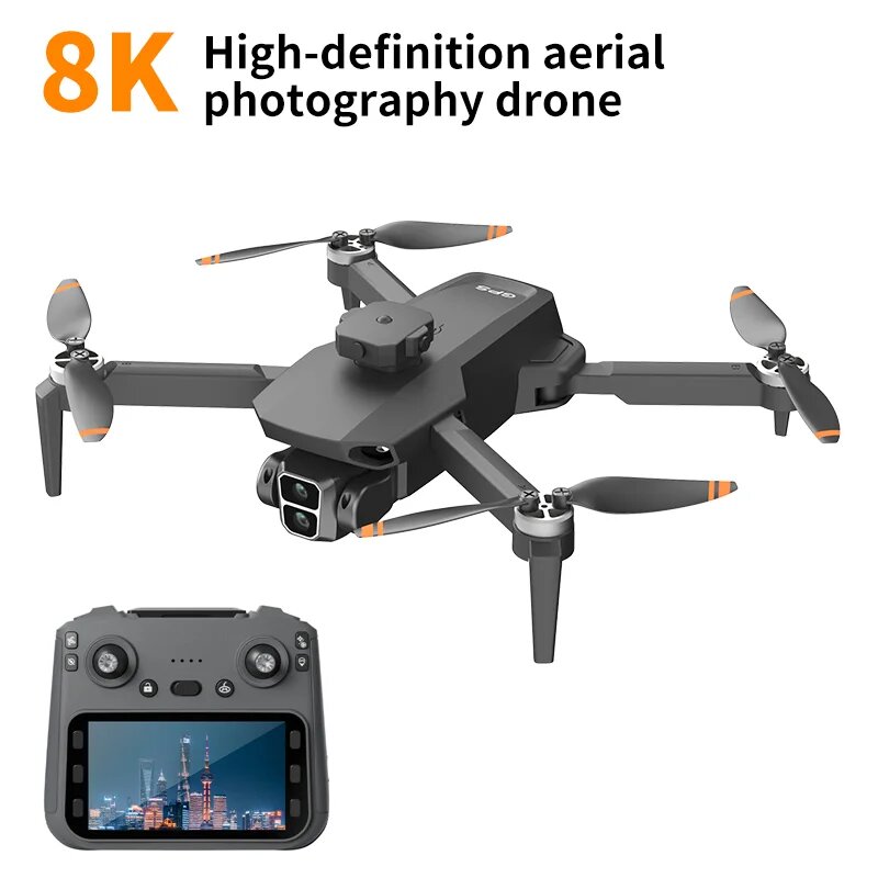 Дрон L106 8K HD с двухкамерным модулем, 5G WIFI, FPV, бесщеточный мотор, функцией обхода препятствий, с пультом управления с экраном, четырехосный дрон, игрушка, подарок