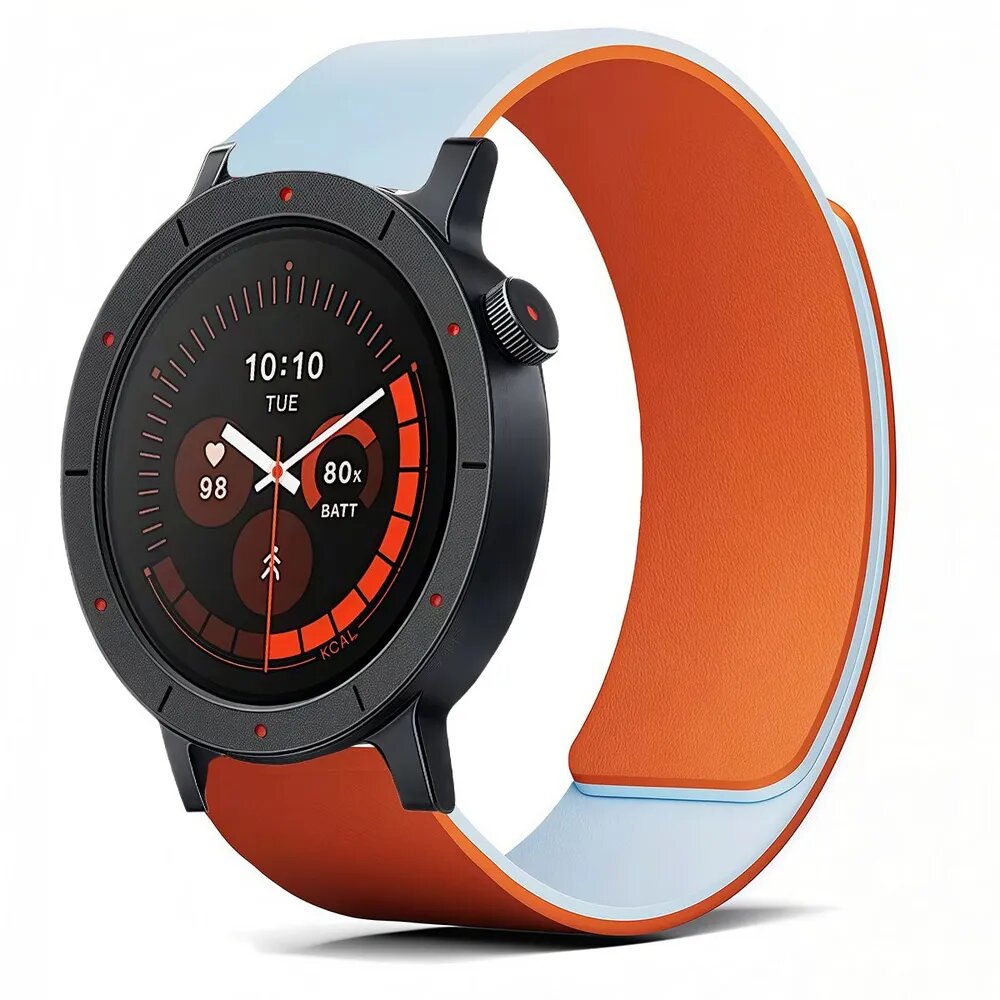 Силиконовый магнитный ремешок для 22мм CMF by Nothing Watch 3 Pro/CMF Watch Pro 3, двухцветный дизайн с текстурой личи, быстро регулируемая длина, легкий и удобный, модный минимализм