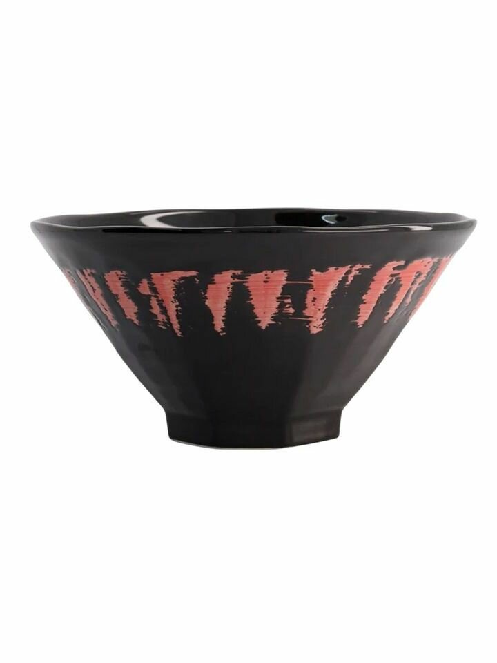 Салатник фарфоровый TOKYO DESIGN Mixed Bowls Maru Black, 1300 мл, 22 см, черный/красный