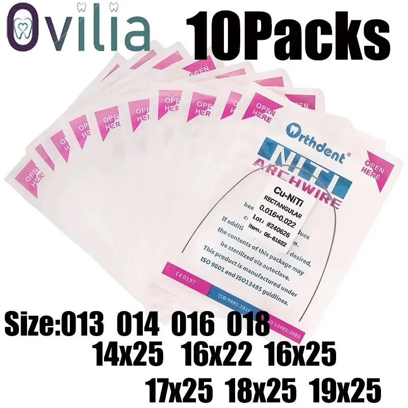 Ортодонтическая дуга Cu-NiTi OVILIA 10 шт.