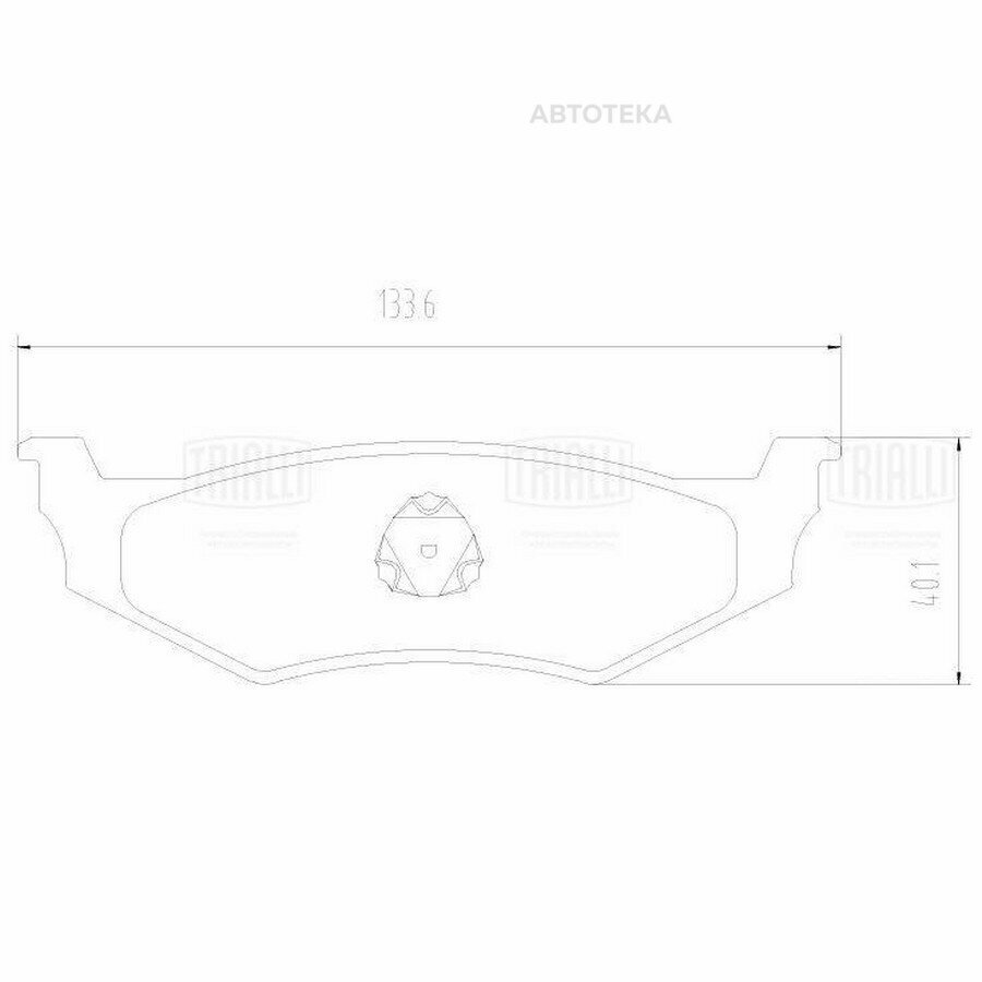 Колодки тормозные дисковые для автомобилей Chrysler PT Cruiser (00-) / Dodge Stratus (01-) | зад | TRIALLI PF2260