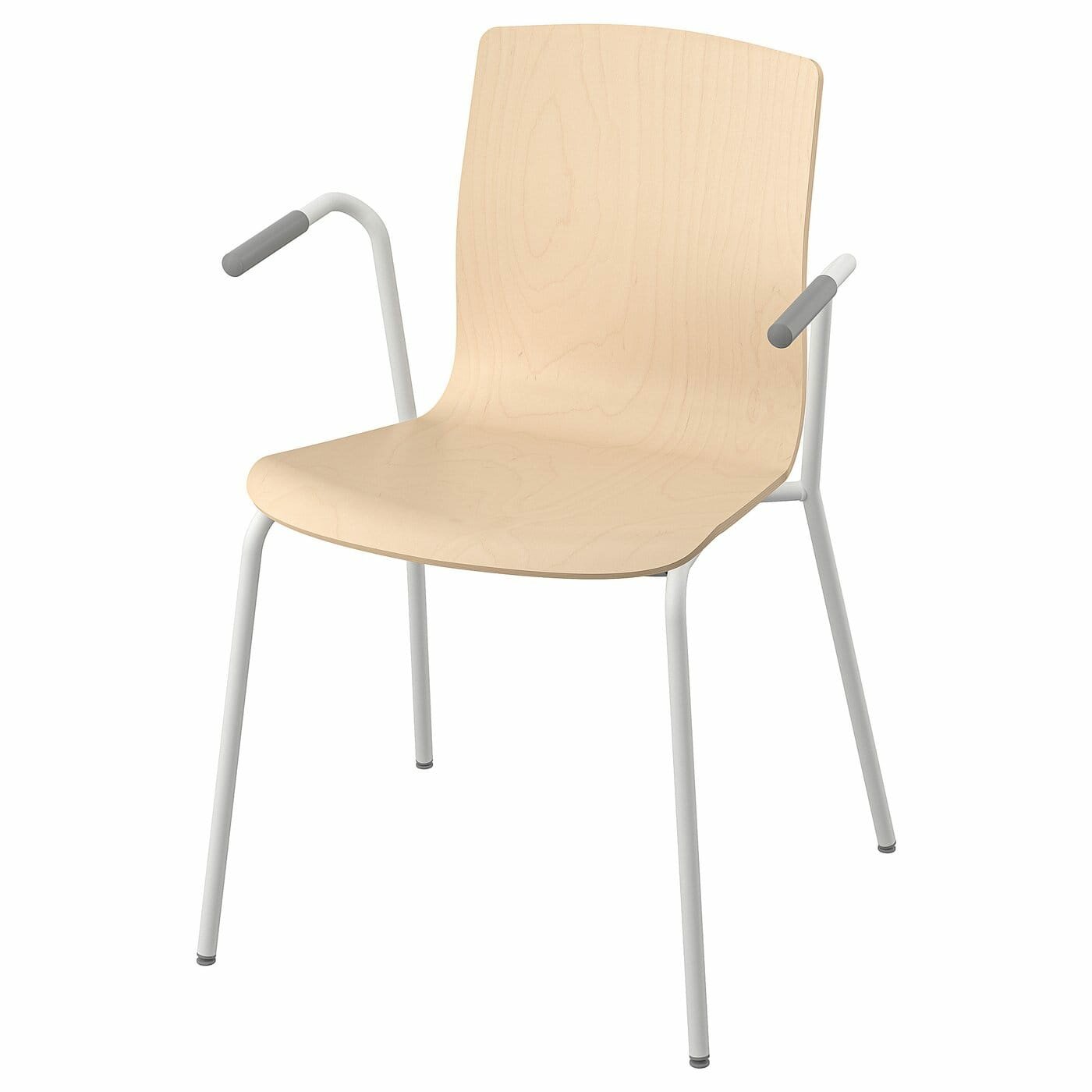 Конференц-кресло IKEA L KTARE, берёзовый шпон белый 095.031.91