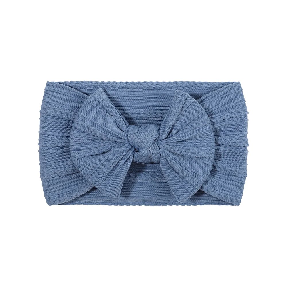 Однотонная повязка на голову с бантиками PANTONE для маленьких девочек, эластичная повязка для волос, хлопковый тюрбан с бантом, детские головные уборы, детские аксессуары для волос