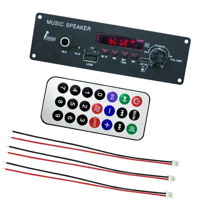 WUHUAMA Bluetooth усилитель Square Dance 10Вт with cables remote