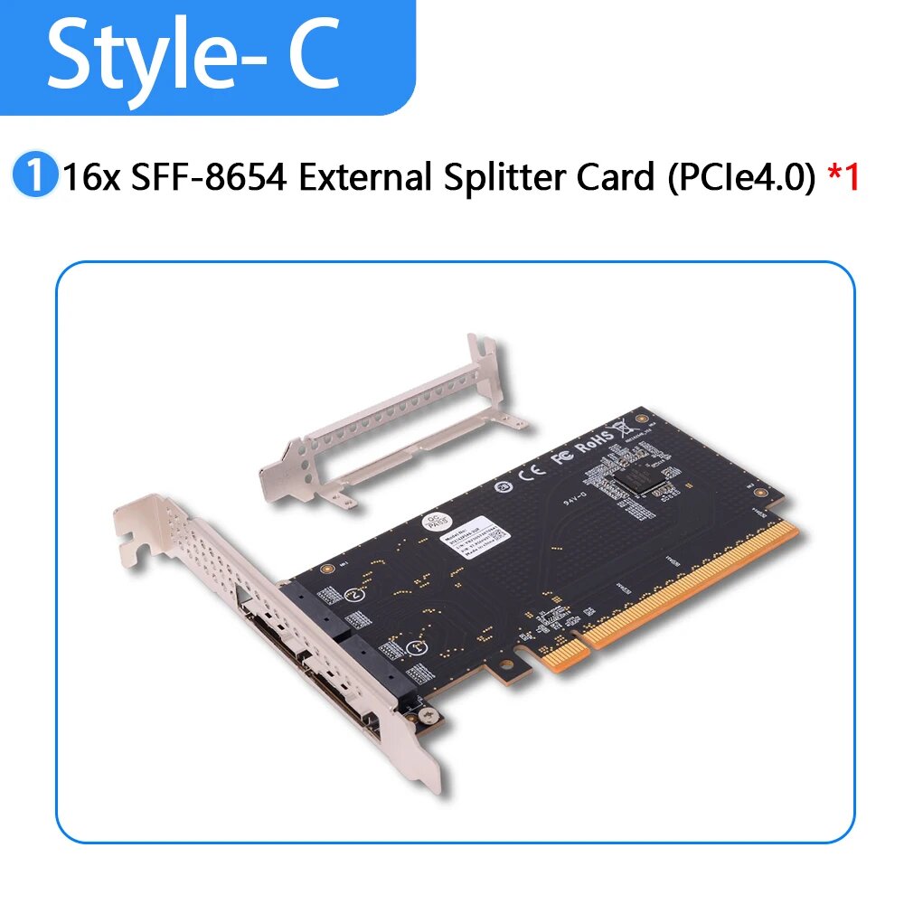 ADT-Link PCIe 3.0 X16 Adapter Card для NVIDIA V100 16G/32G C