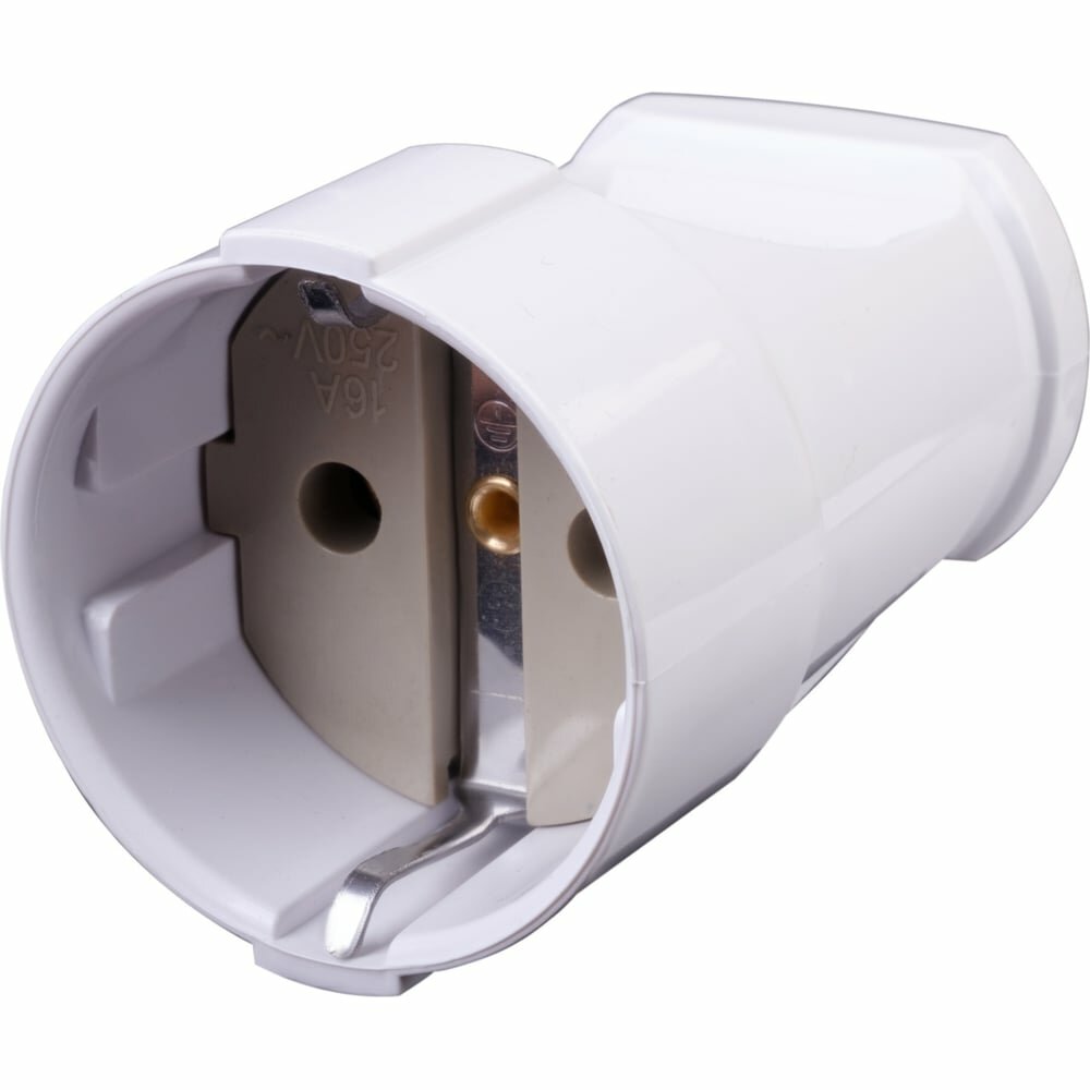 Кабельная прямая розетка duwi с/з 16А 230B белая 30458 6