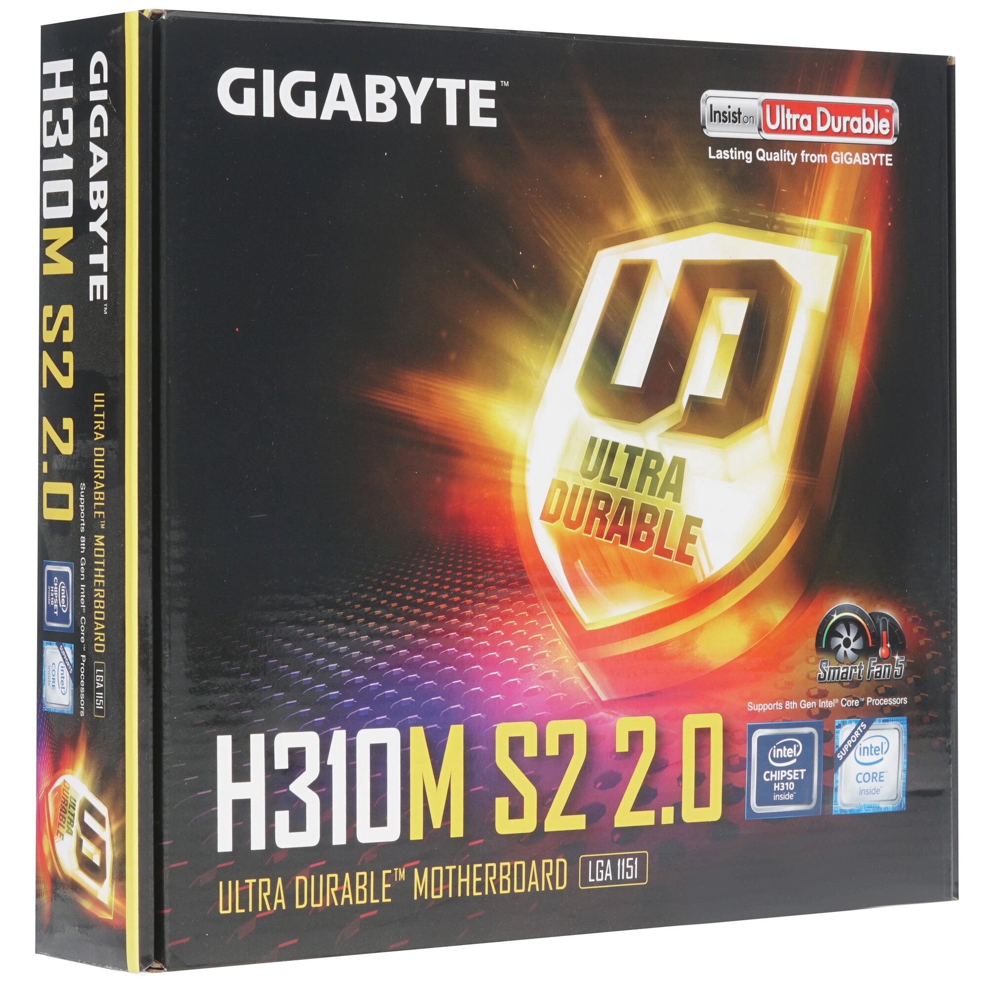 Материнская плата Gigabyte H310M S2 2.0, поддержка DDR4, сокет LGA1151
