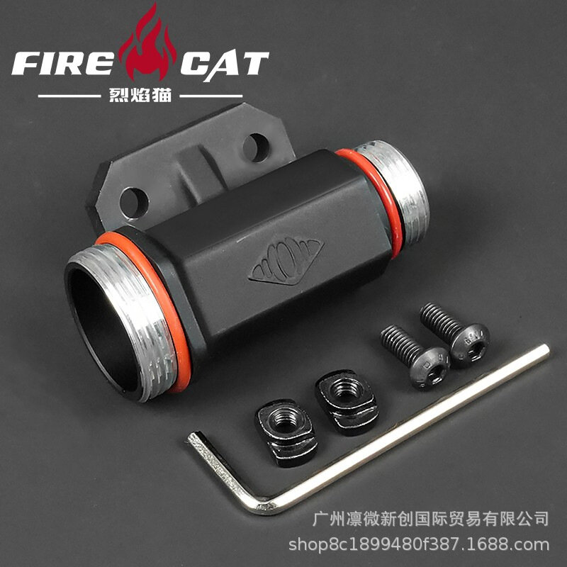 Черный корпус фонарика PLH-V2/OKW с креплением MLOK для батарей 18650/18350 - короткая версия