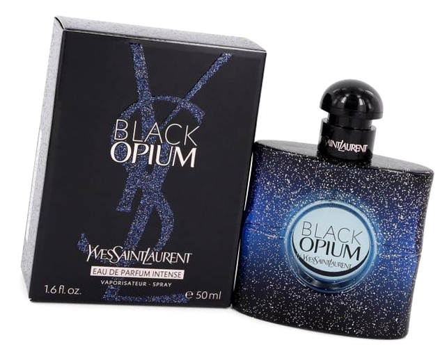 Синие женские духи Black Opium Intense 50 мл / Ив Сен Лоран Блэк Опиум Интенс
