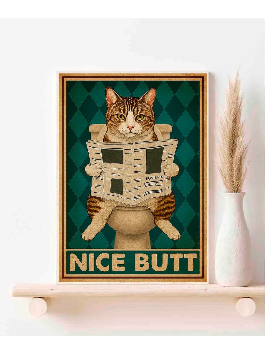 Американская жесткошерстная кошка, Nice Butt, Плакат 30x42см