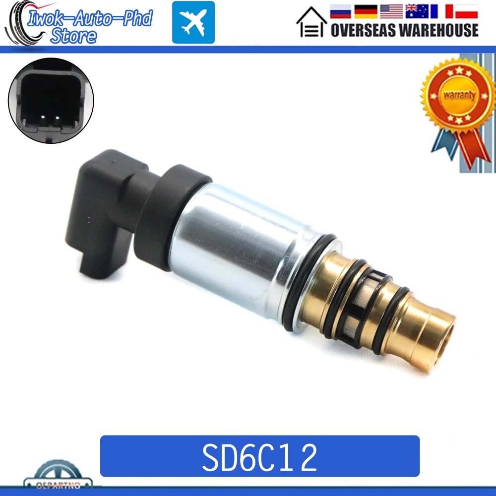 IWOKPHD SD6C12 новый Клапан управления компрессором кондиционера для Citroen Peugeot 307 408 Fiat Chery 2003-2013