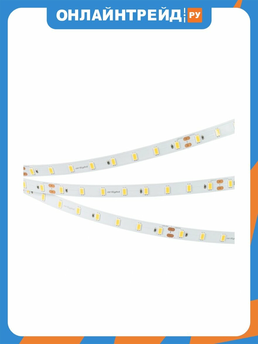 Светодиодная лента Arlight ULTRA-C64-10mm 24V Warm2700 14.4 W/m, IP20, 5630, 5m высок. эфф.160 лм (Упаковка 5 метров)