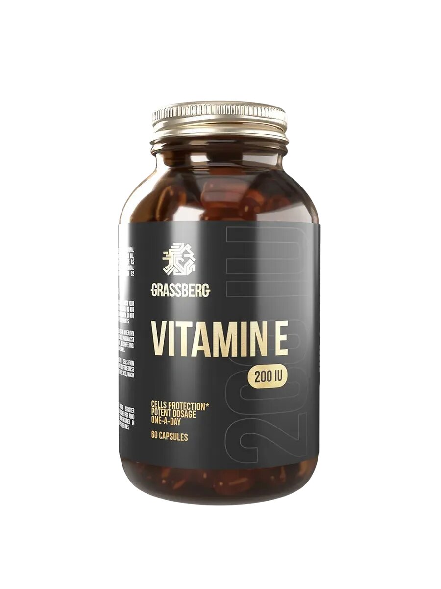 Грассберг Витамин Е 200 МЕ/Grassberg Vitamin E 200 IU капсулы массой 524 мг 60 шт