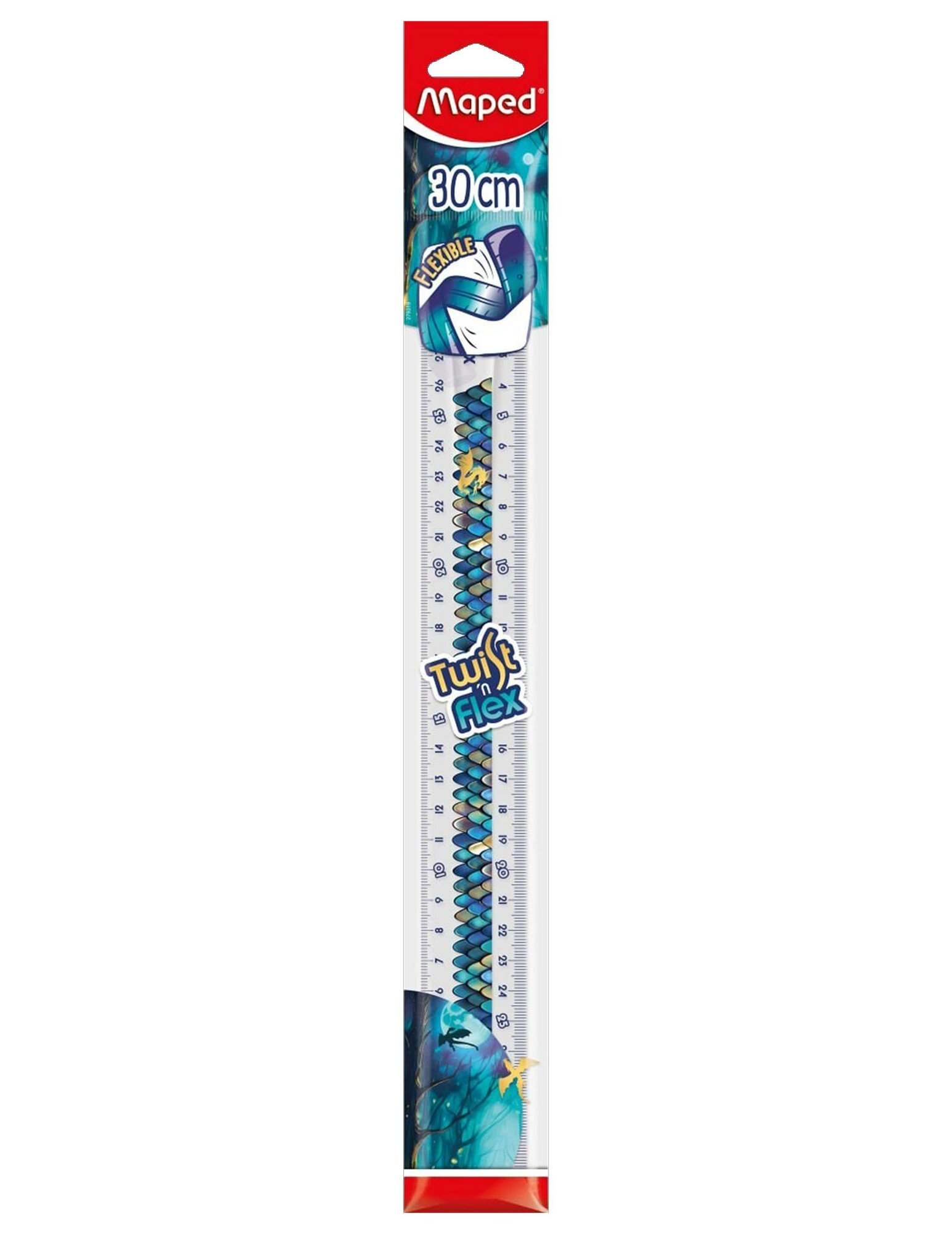 Линейка 30см "DRAGON" гибкая, в блистере, Maped