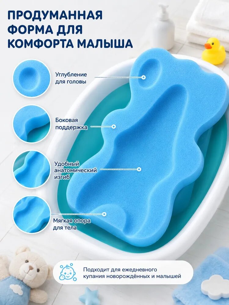 Детский коврик для купания, губка, гортензия, уникальный и удобный коврик для купания