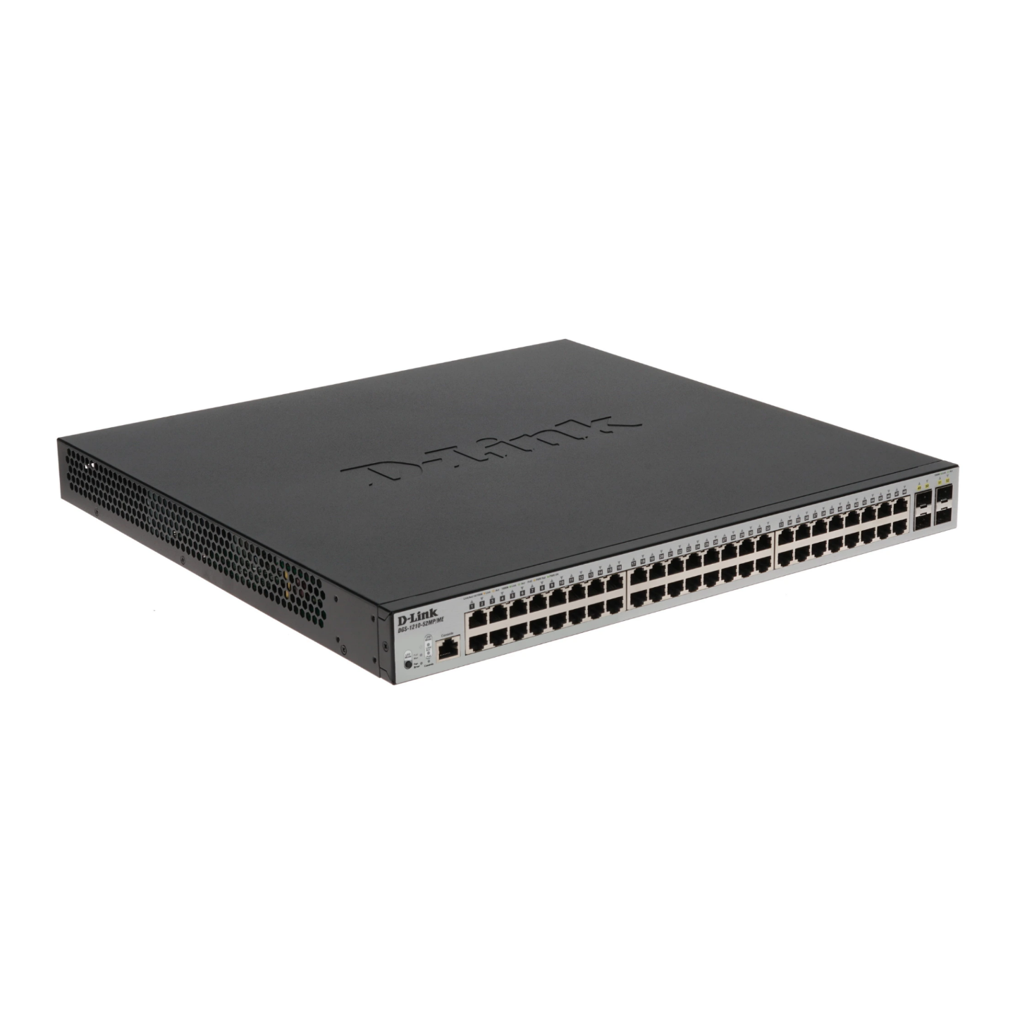 Коммутатор D-Link DDGS-1210-52MP/ME/B1A, управляемый L2 ,4хSFP, 48хRJ-45 с поддержкой PoE, 16к MAC-адресов, черный
