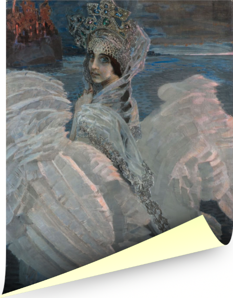 "Царевна-Лебедь", Врубель М. А, картина для интерьера (репродукция) (30х46 см / без подрамника)