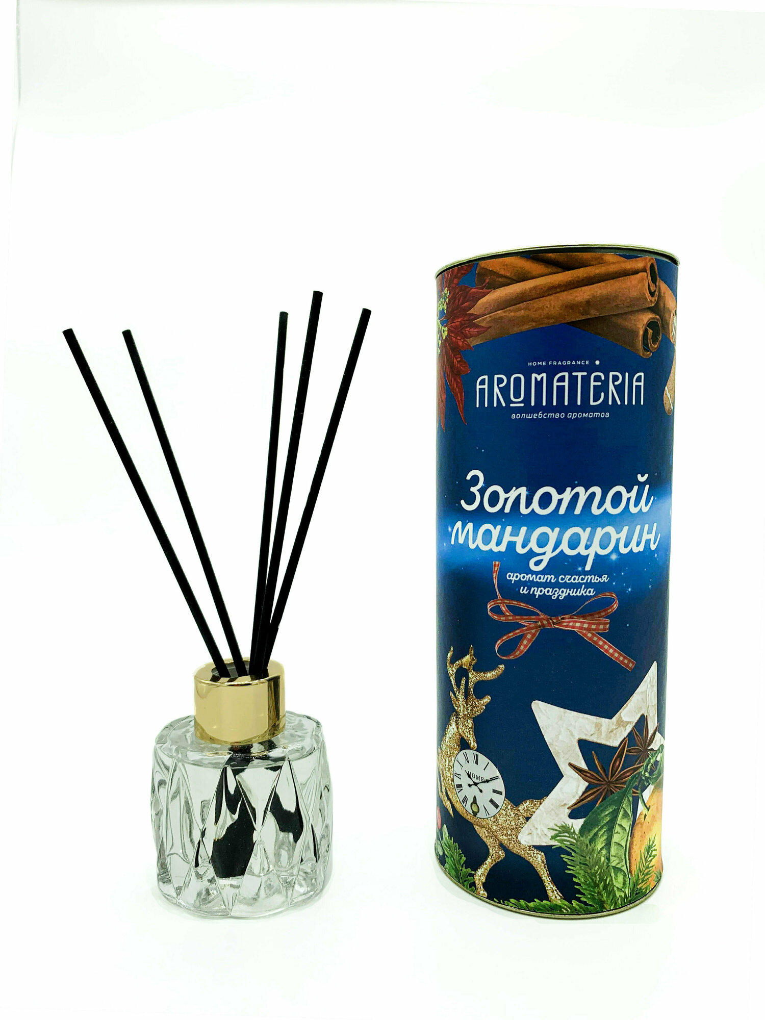 Диффузор с палочками Aromateria "Золотой мандарин", 50 мл.