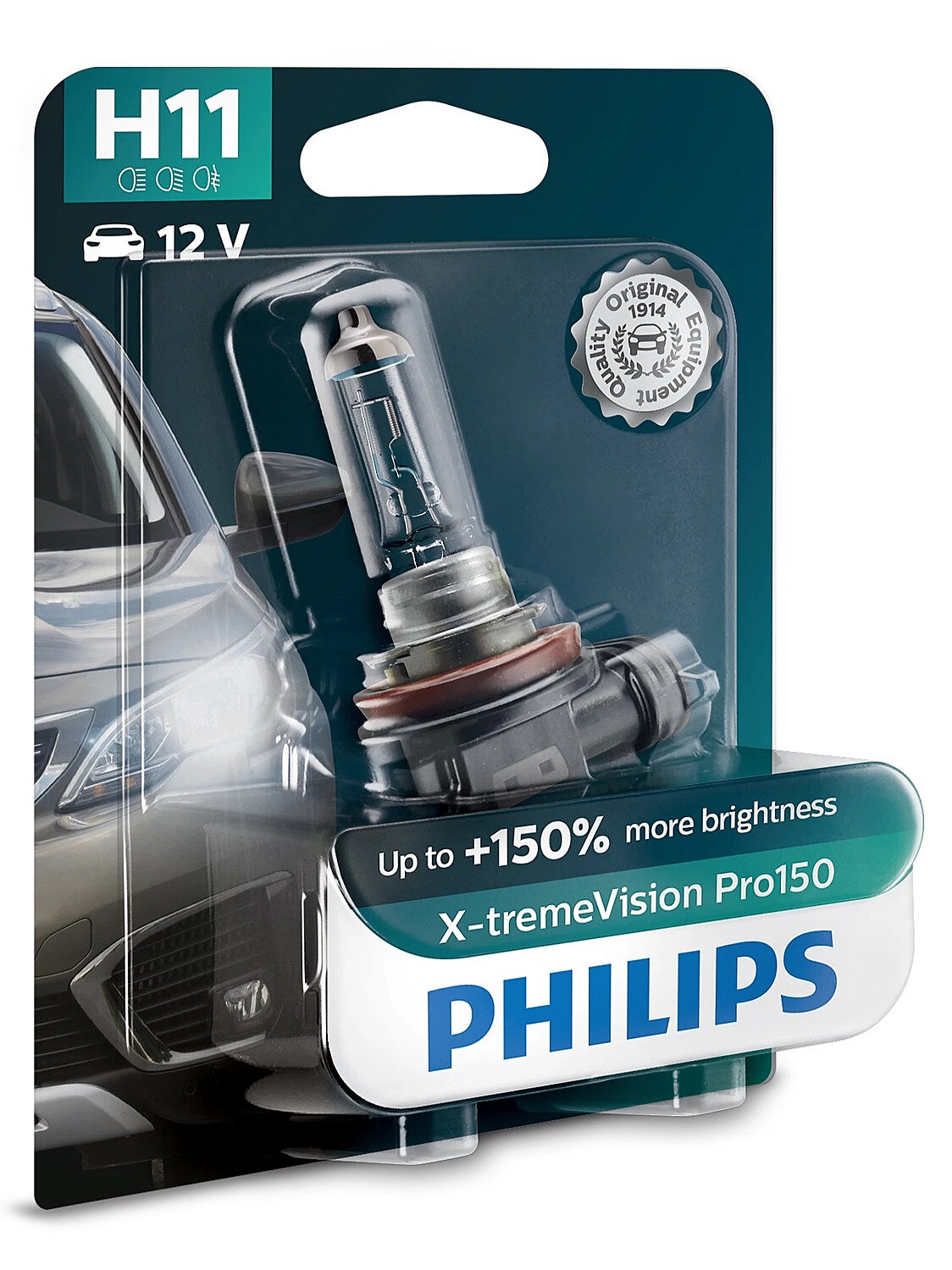 Лампа Philips X-tremeVision Pro150 H11 12V 55W 12362XVPB1