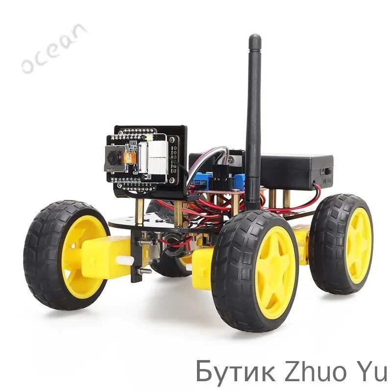 DIY Набор для Пайки, Робот-автомобиль, Конструктор Электронный, Черный, Желтый, Унисекс — фото 1