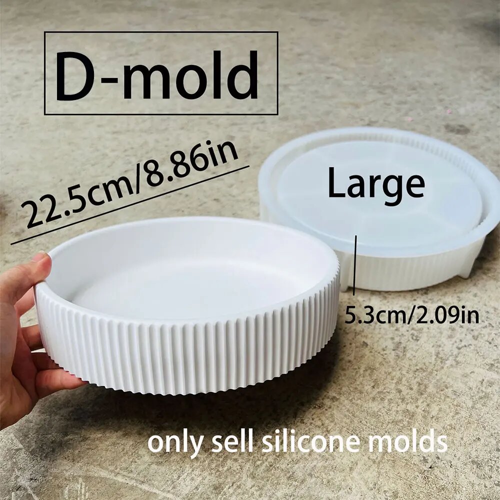 Силиконовая форма для бетонного горшка D-mold