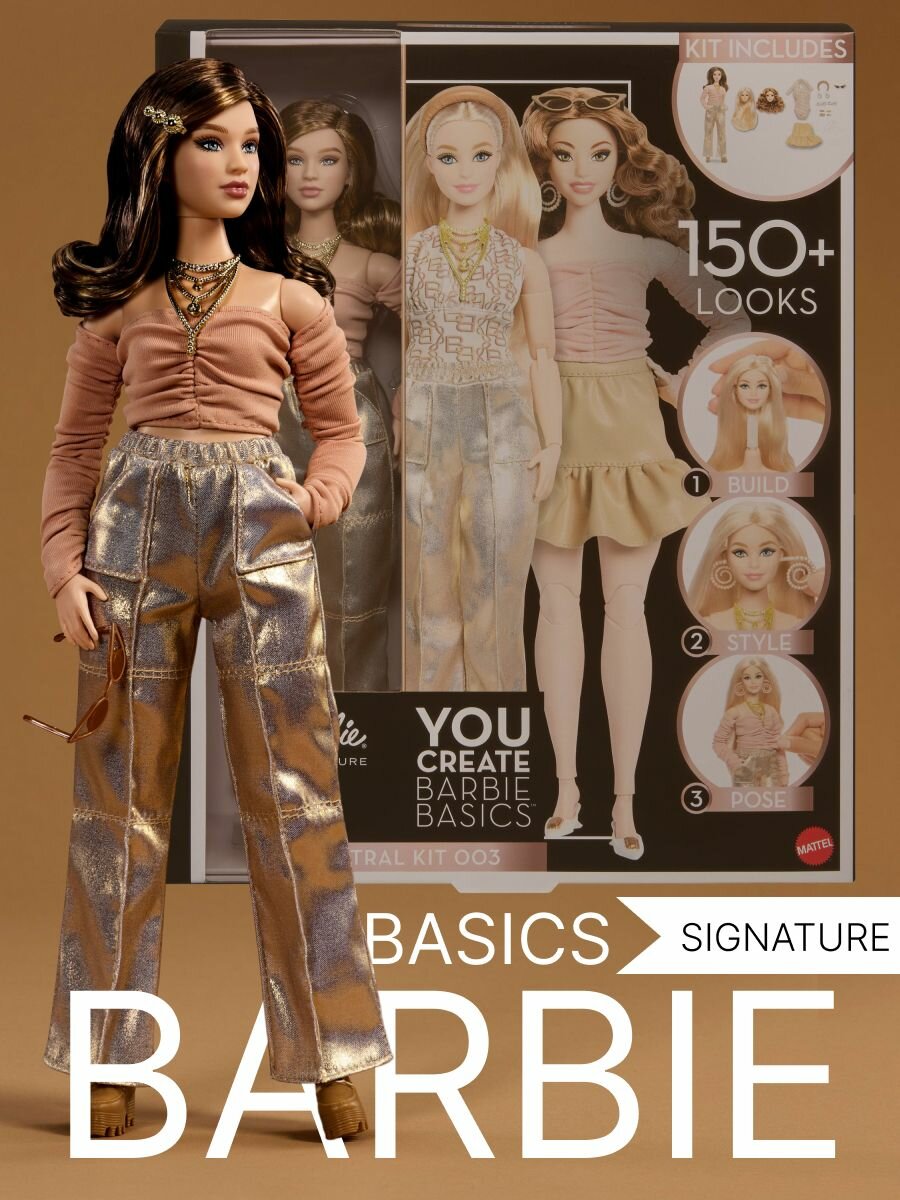 Шарнирная кукла Барби Базовая JJX37 модель № 3 You Create Barbie Basics Mattel