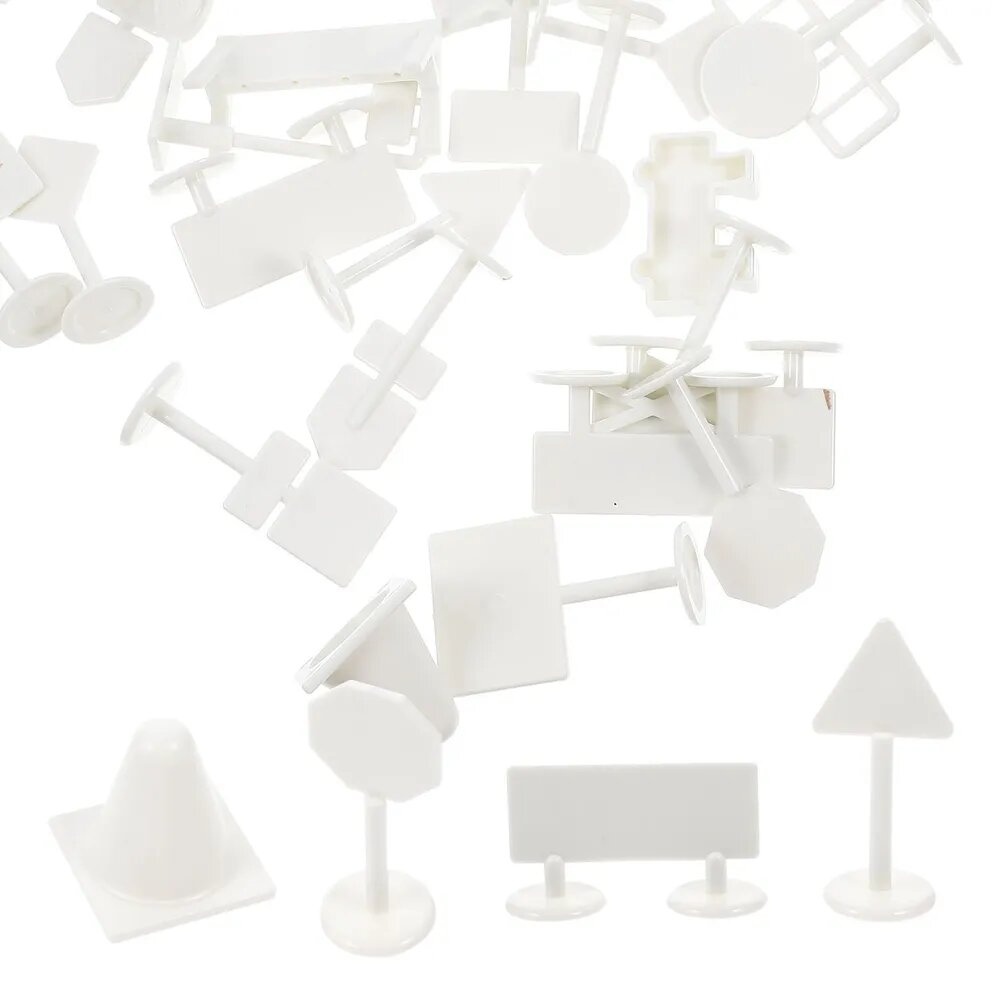Набор пластиковых игрушечных дорожных знаков для детей, 36 деталей