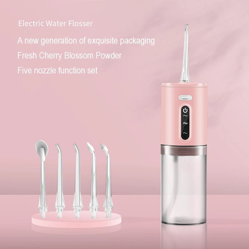 Xiaomi Портативный Ирригатор Полости Рта 5 nozzle Pink