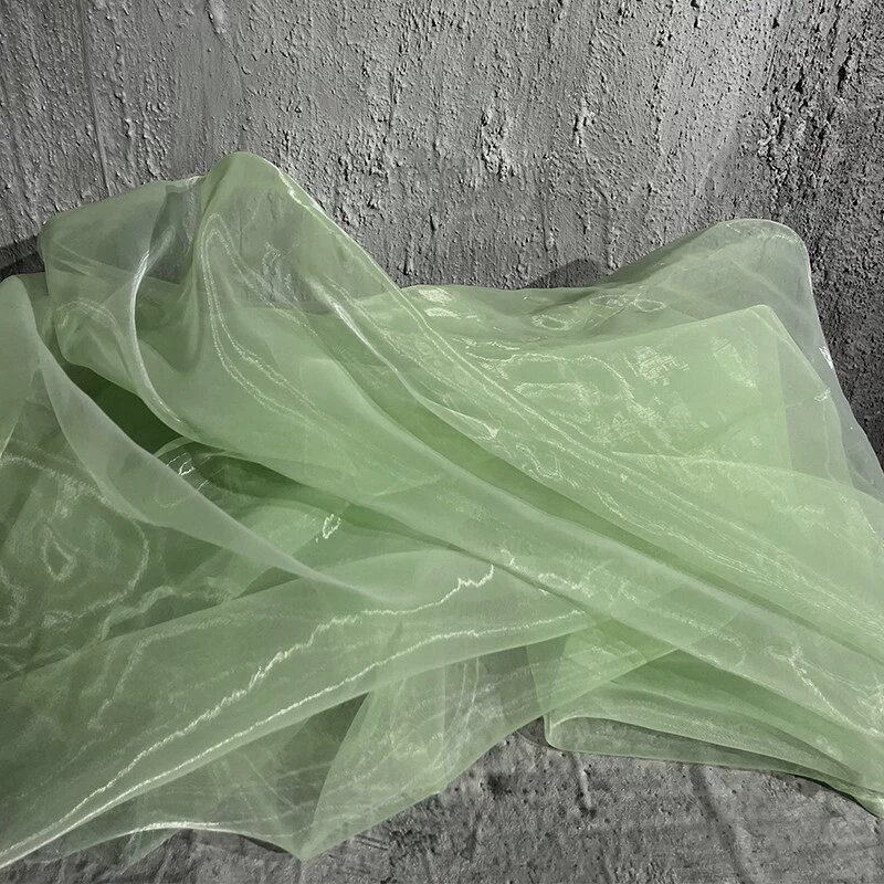 Водостойкая органза, прозрачная тонкая мягкая сетчатая ткань для свадебных платьев, дизайнерская ткань для ханьфу и