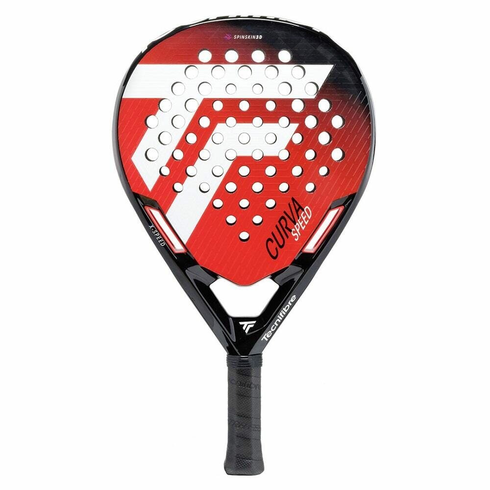 DECATHLON ракетка для падел тенниса Tecnifibre Curva Speed, красный, черный, белый, длина 38 см, вес 355 г