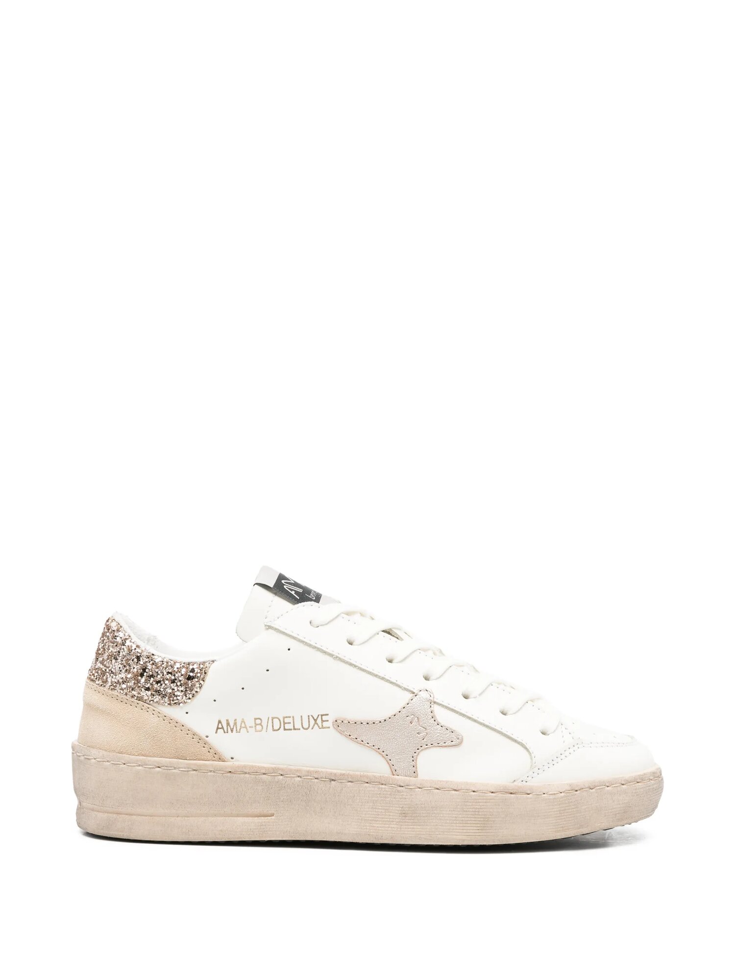 Кроссовки Glitter-detail leather sneakers