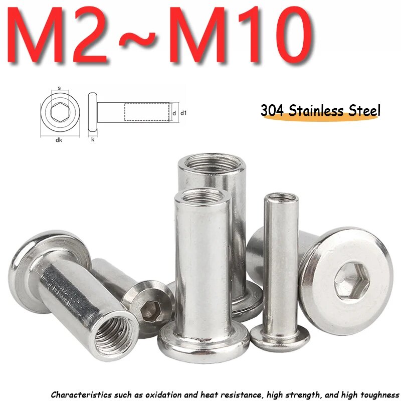 Гайки-заклепки из нержавеющей стали M2-M10 M5x6mm-10pcs, 8mm