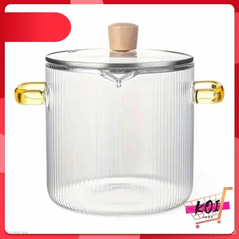 Эксклюзивная жаропрочная кастрюля из прозрачного стекла комплектуется герметичной крышкой