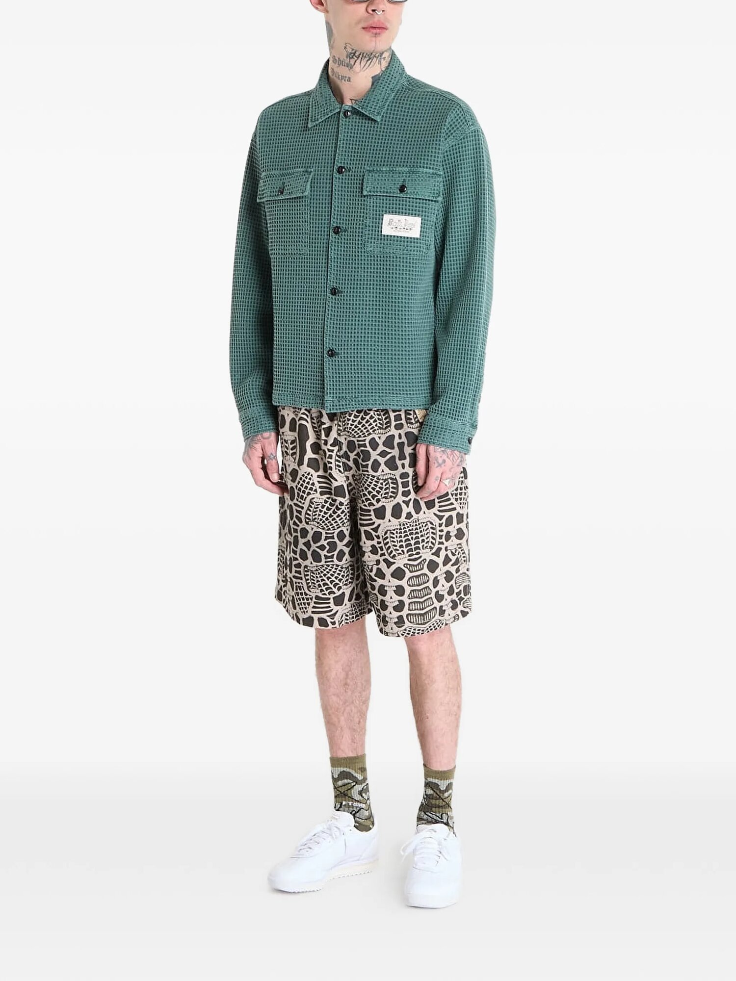 Рубашка BRAIN DEAD Waffle-knit shirt, размер L — фото 1