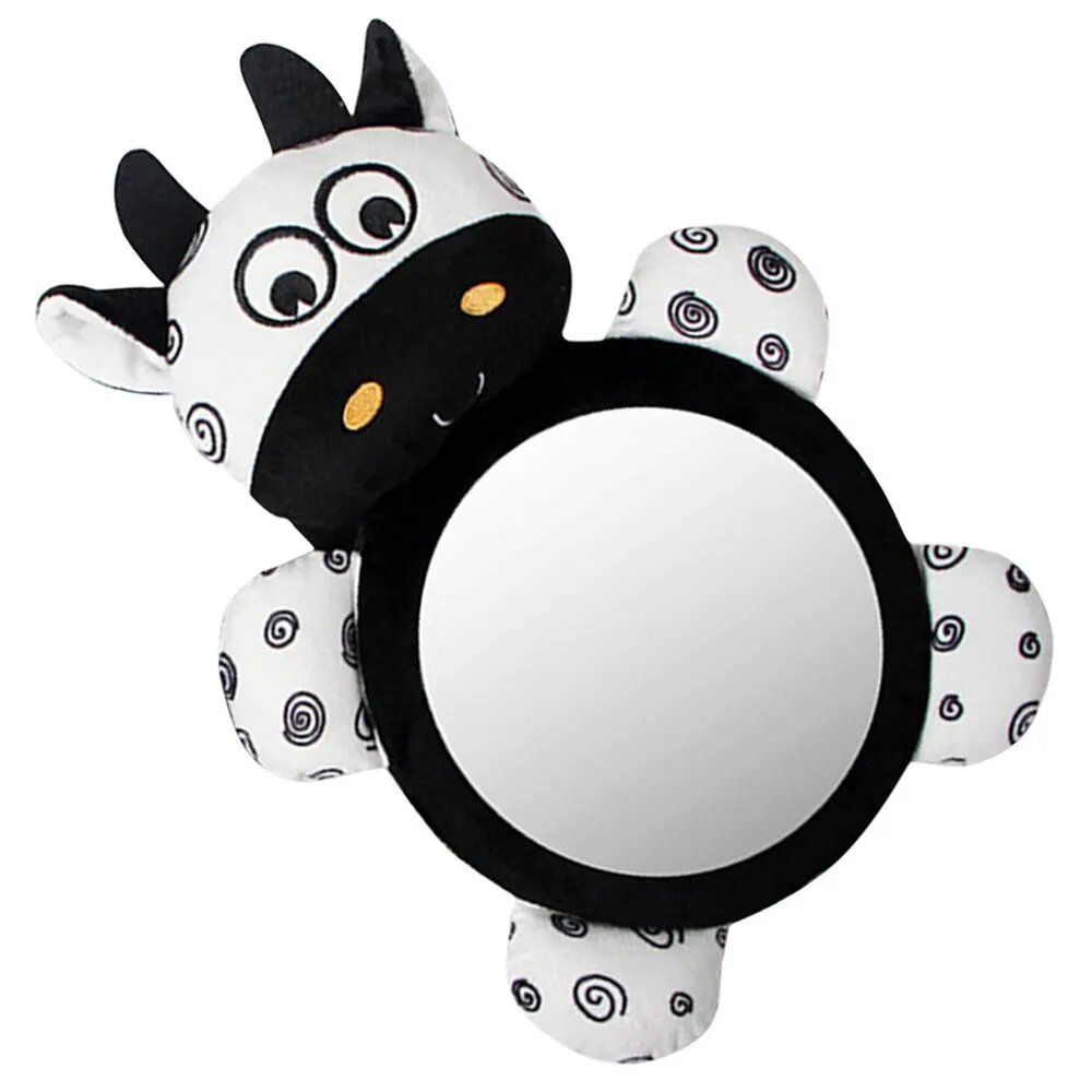 Детское автомобильное зеркало с мягкой окантовкой из плюша для наблюдения за малышом в салоне