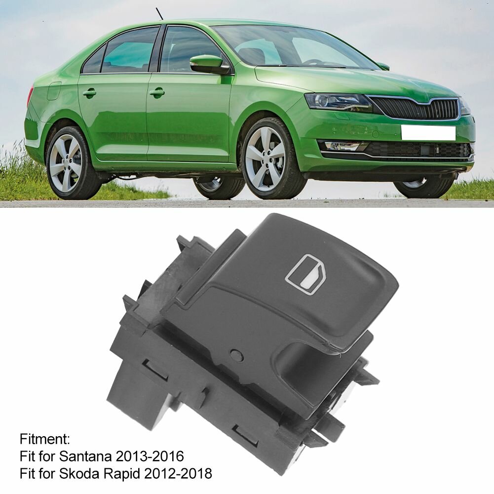 Переключатель стеклоподъемника 34D959855 для Volkswagen Santana (2013–2016) и Skoda Rapid (2012–2018), черный ABS