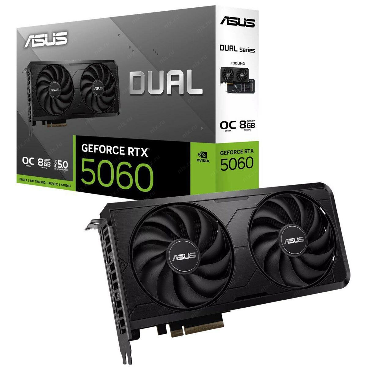 Видеокарта (DUAL-RTX5060-O8G-EVO) ASUS RTX5060 DUAL EVO OC 8GB GDDR7 128bit 3xDP HDMI 2FAN RTL