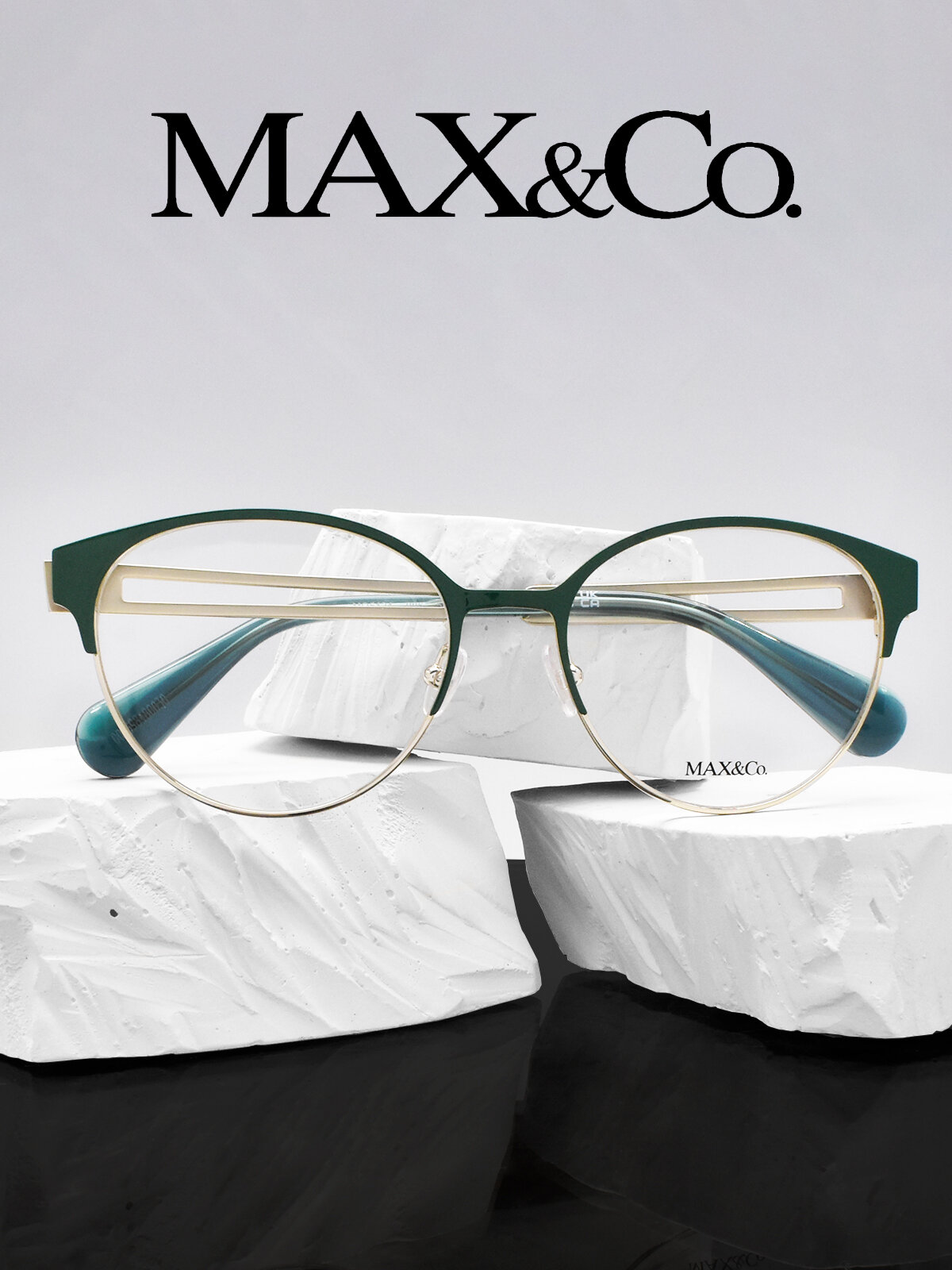 Оправа для очков MAX and CO MO 5124 096 пол Женский форма оправы Клабмастер (Clubmaster) цвет оправы Зелёный