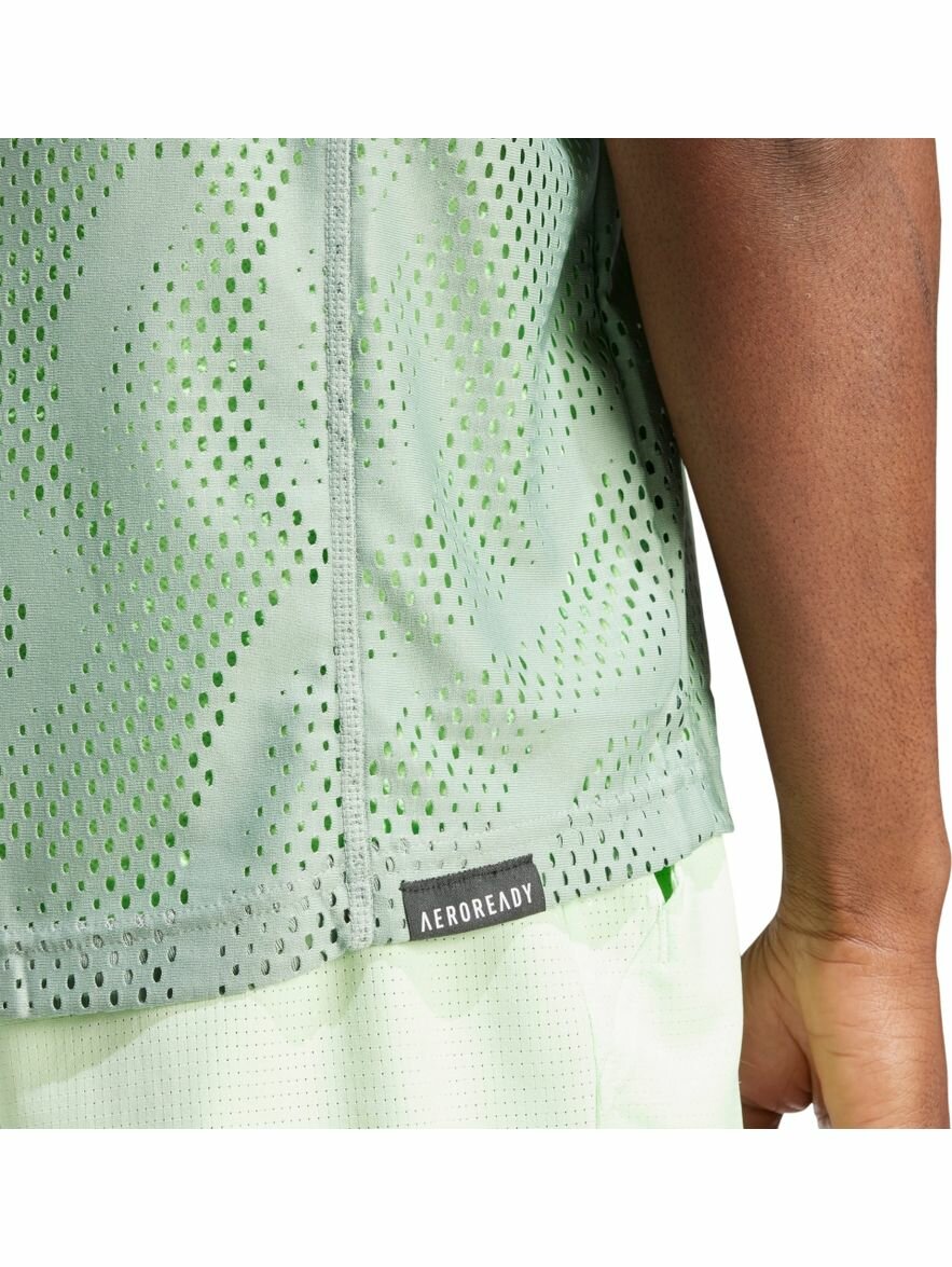 Футболка adidas Mesh Tee Pro, размер S INT, зеленый — фото 1