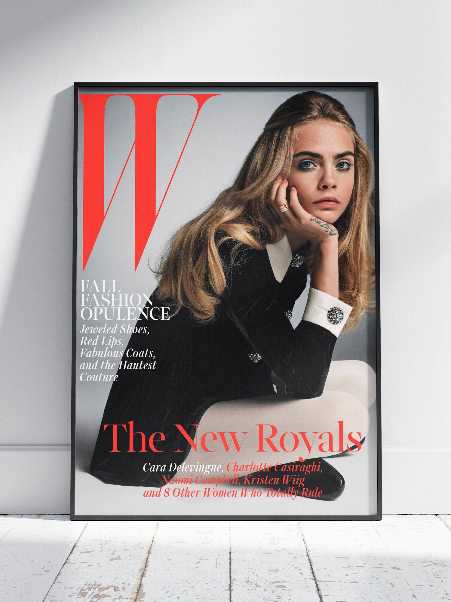 Плакат на стену для интерьера Кара Делевинь (Cara Delevingne 2) - Постер по модели, бренду и моде формата A4 (21x30 см)