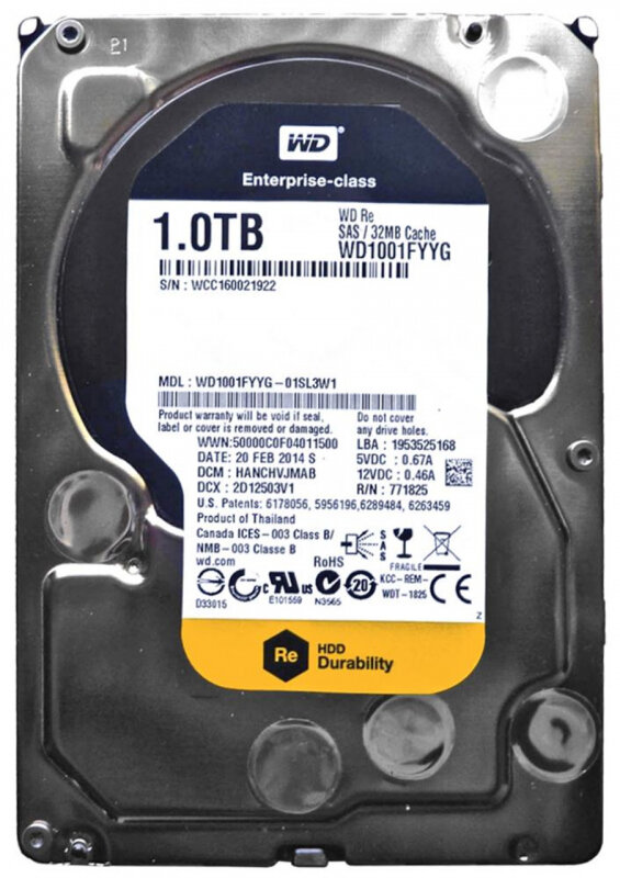Жесткий диск Western Digital WD1001FYYG 1Tb SAS 3,5" HDD