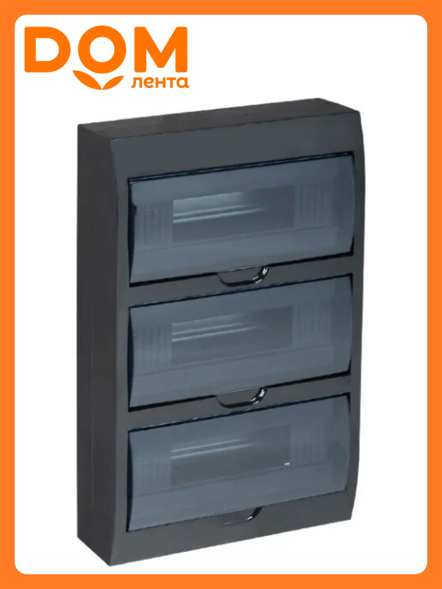 Щит распределительный IEK KREPTA ЩРН-П-36, навесной, IP41, черный