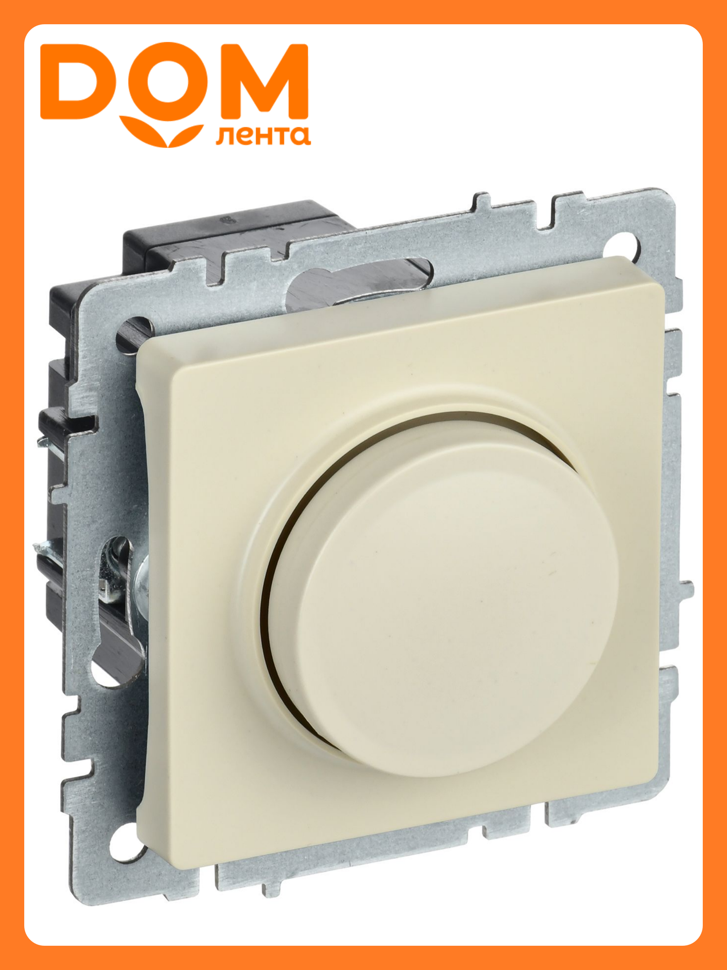 Выключатель IEK BRITE СС10-1-0-БрКр, бежевый, IP20, пластик, 600 Вт