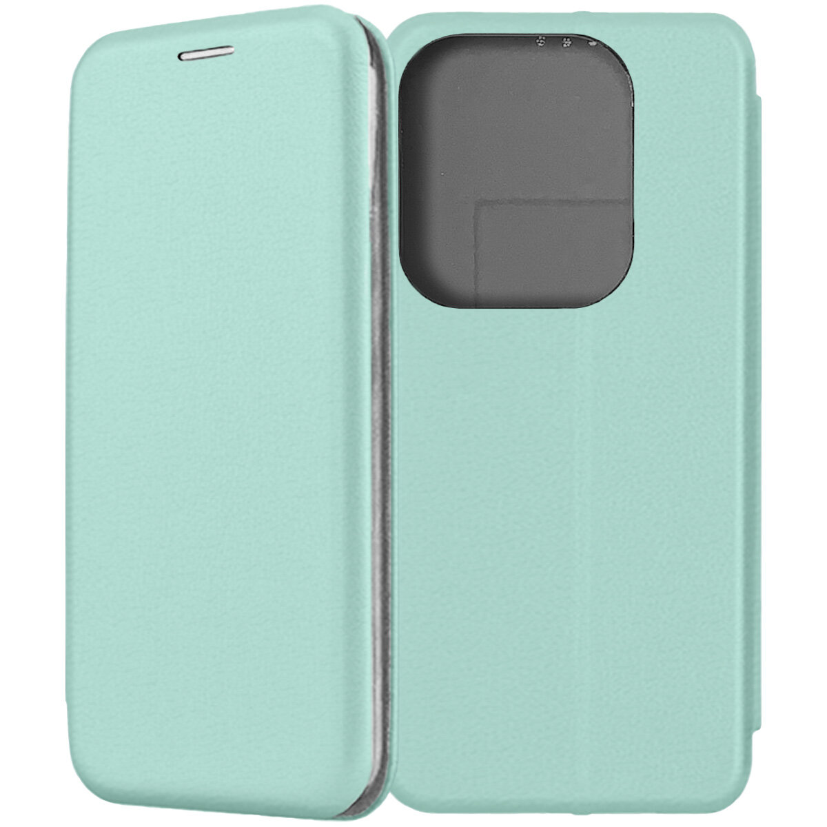 Чехол-книжка для Infinix HOT 40 / Pro аквамарин / подставка, отделение для карт