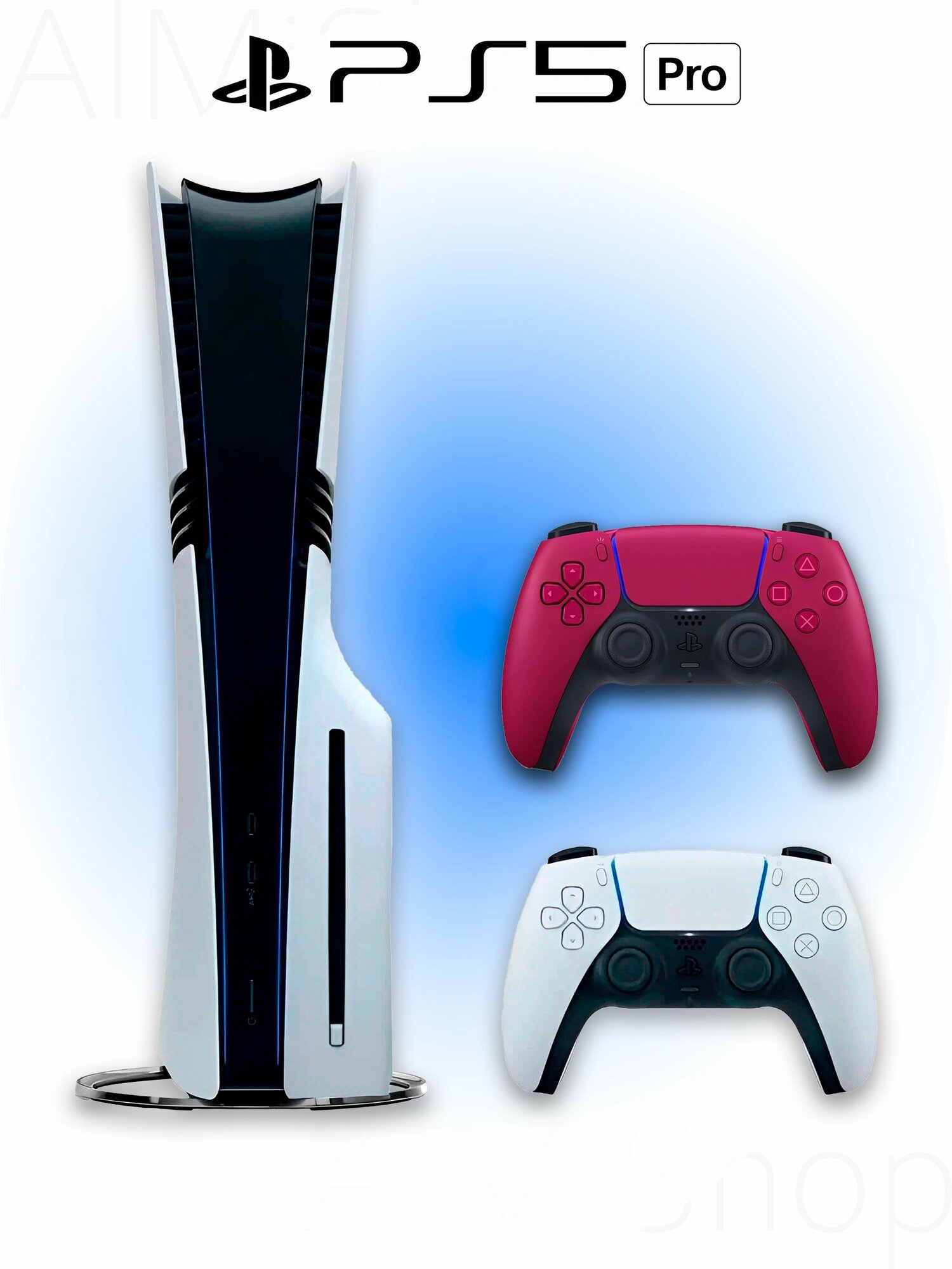 Игровая приставка Sony PlayStation 5 PRO + дисковод + 2 геймпад (красный, Cosmic Red)