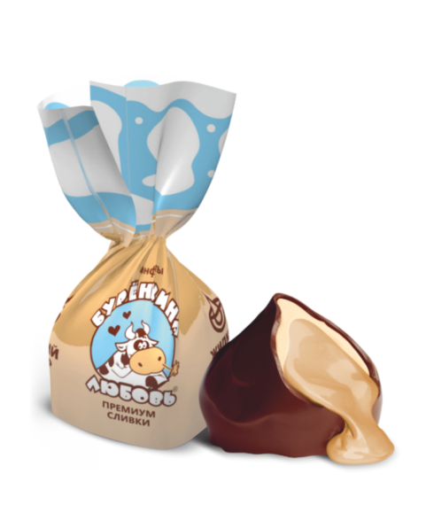 Конфеты Кондитерская фабрика Пермская "Бурёнкина любовь. Премиум сливки"