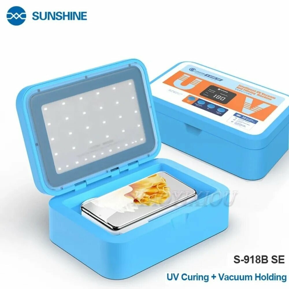 SUNSHINE S-918B SE Вакуумный адаптер с УФ-отверждением для удаления пузырьков воздуха с гидрогелевых пленок для защиты экрана