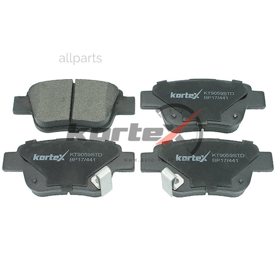KORTEX KT9059STD Колодки торм. TOYOTA AVENSIS/COROLLA VERSO 03- зад. к-т