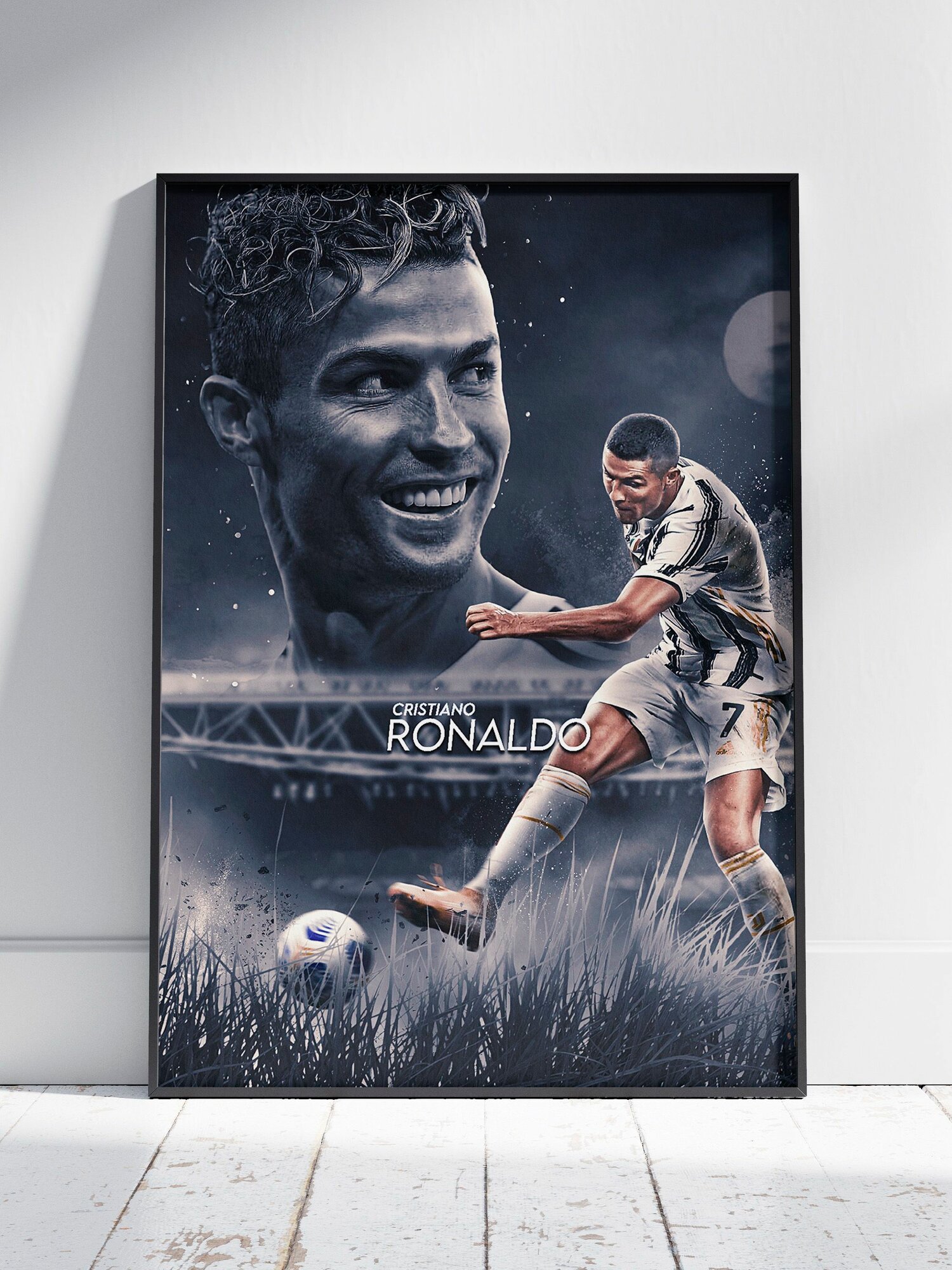 Плакат на стену для интерьера Реал Мадрид (Криштиану Роналдо - Cristiano Ronaldo 45) - Постер по спорту и физической активности формата A4 (21x30 см)